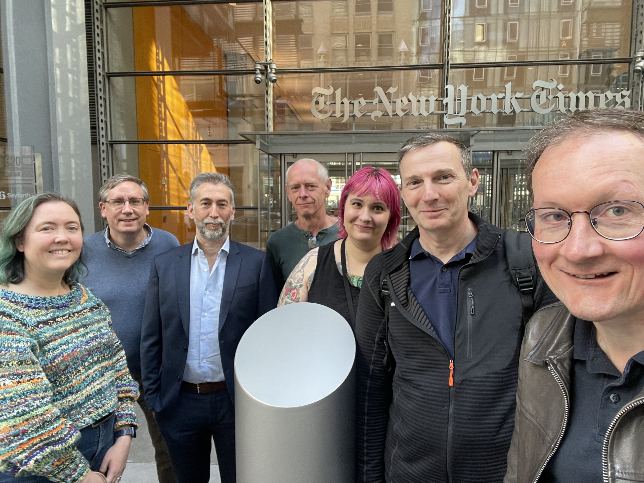 The IPTC Board of Directors gathering outside The New York Times ...